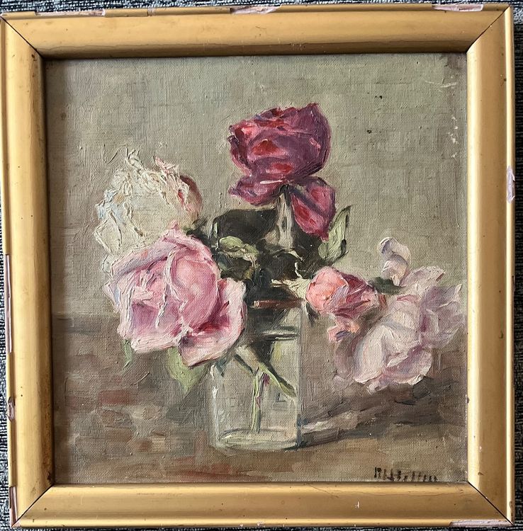 Walter Emil Müller (1896-1983) Stilleben Gemälde mit Rosen | Kaufen auf Ricardo
