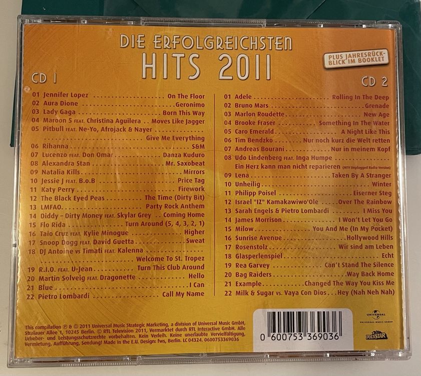 Chartshow-Hits 2011 CD Doppel-CD Top Zustand, Rarität! (Gebraucht) in ...