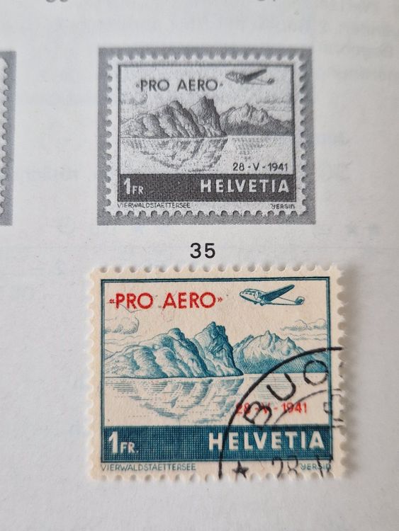 Abart Pro Aero Sondermarke 1.- vom 28.V.1941 gestempelt (Neu (gemäss Beschreibung)) in ...