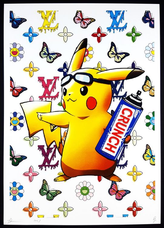 Death NYC Graffiti Pop Art Druck " Vuitton CRUNCH Pikachu (Neu (gemäss ...