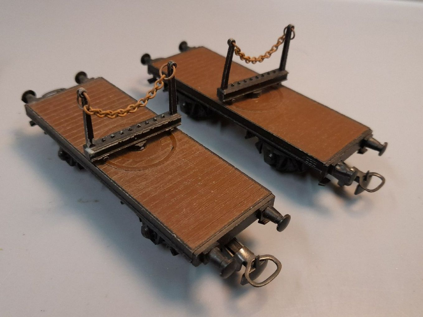 2 Langholzwagen Nr. 358 von Kleinbahn H0 (Gebraucht) in Eptingen für ...