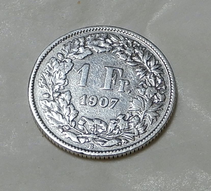 Silber Münze, 1907 , 1 Franken | Kaufen auf Ricardo