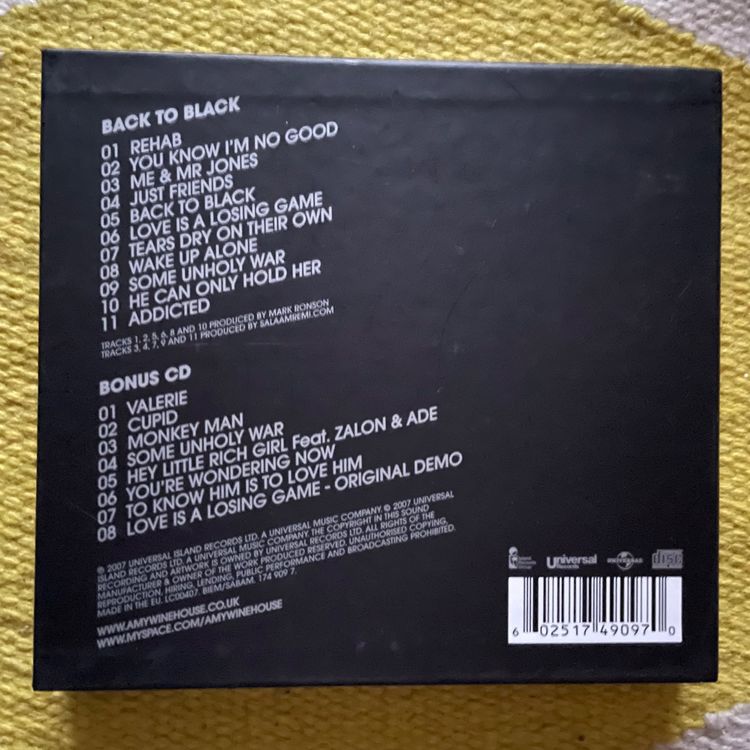 AMY WINEHOUSE-2CD BACK TO BLACK DELUX EDITION | Kaufen auf Ricardo