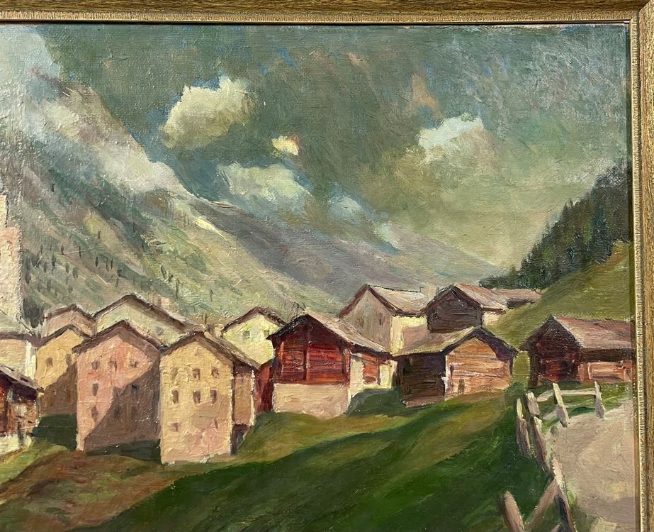 Top Engadin Landschaft Gemälde Signiert | Kaufen auf Ricardo