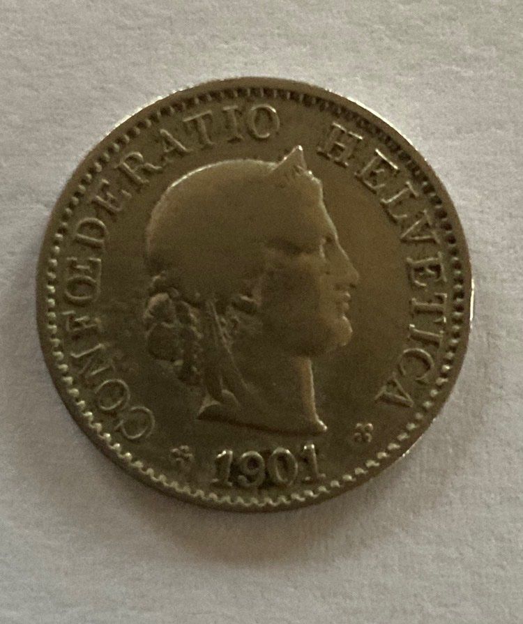 5 Schweizer Rappen 1901 (Gebraucht) in Lovens für CHF 1 – mit Lieferung ...