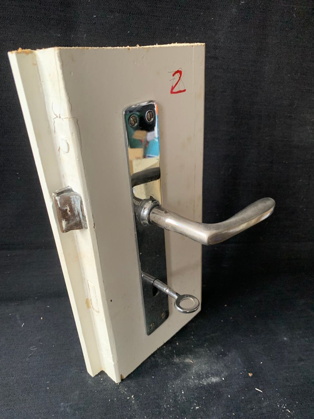 Altes Einsteckschloss mit Drücker (Türfalle) und Schlüssel (Gebraucht ...