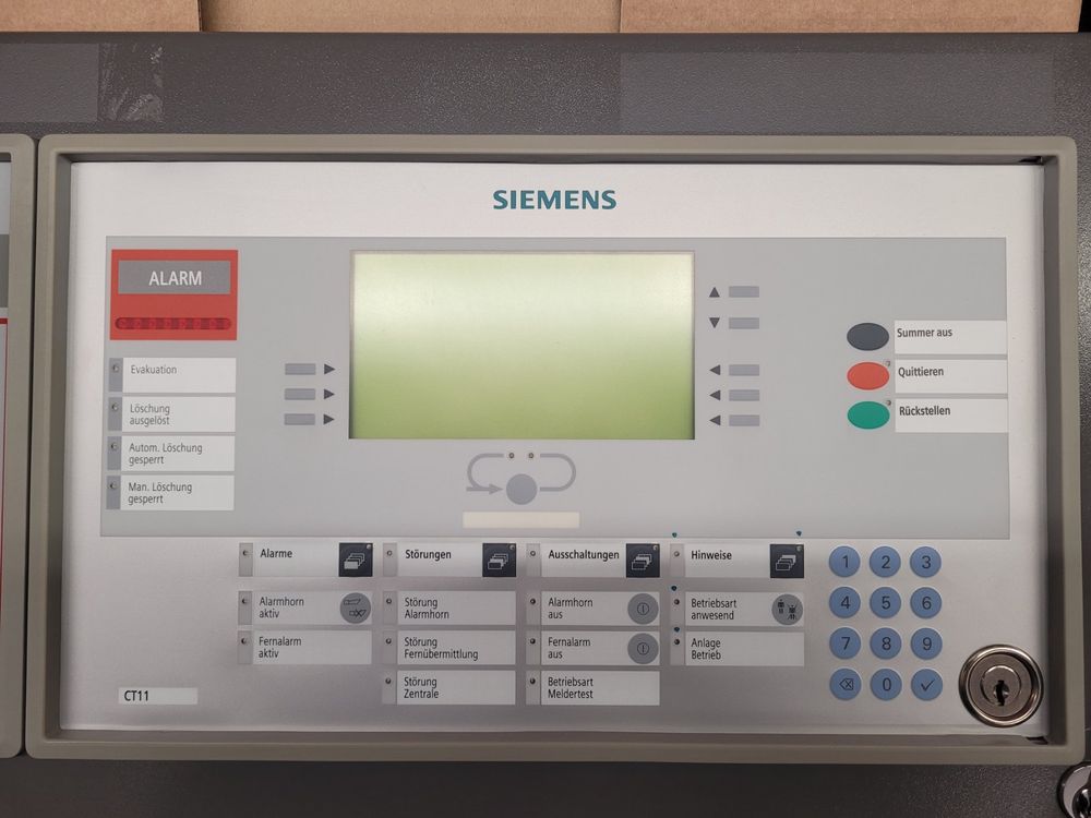 Siemens Brandmeldeanlage Panel CT11 / B3Q686 / B3Q 320 (Gebraucht) in ...