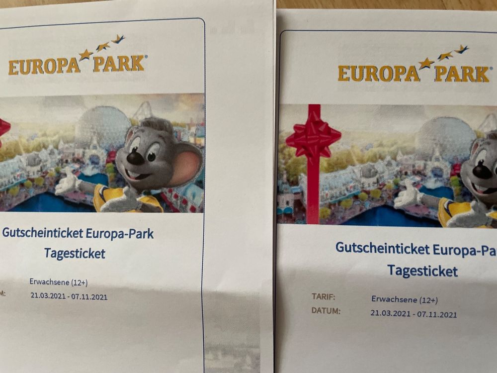 Spannende Gutscheine Europapark 2 Fr 1 Bilder