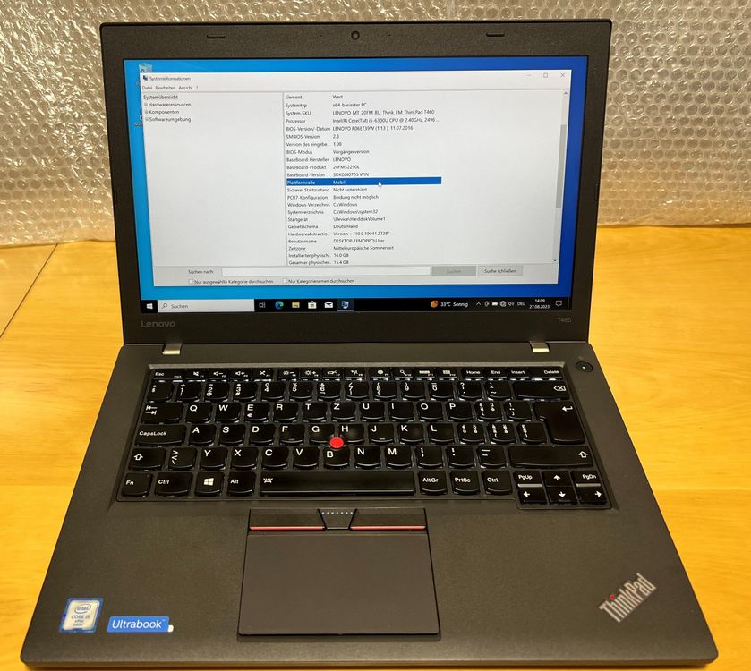 Lenovo ThinkPad T460 i5/16GB Memory/512GB - Top Zustand! (Gebraucht) in ...