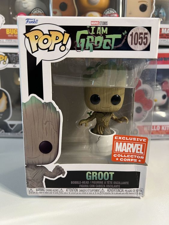 Funko POP! Marvel I am Groot-Groot with Cracket Pot Limitée | Kaufen ...