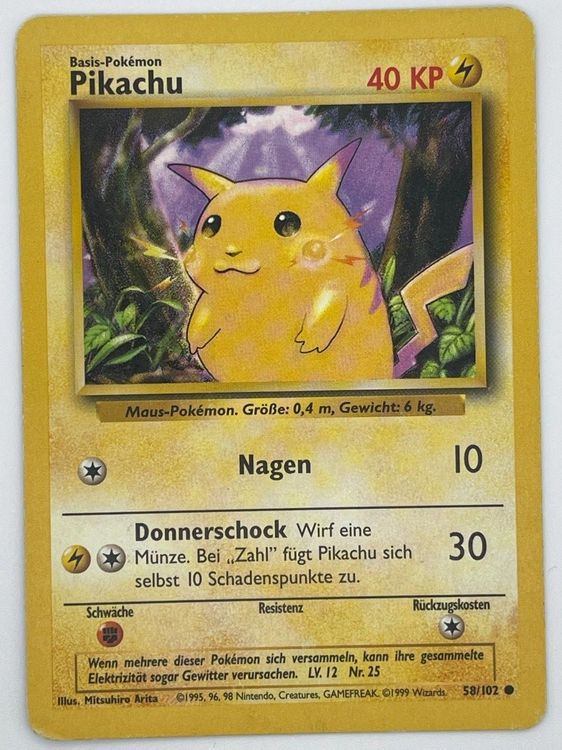 Pikachu 58/102 Pokémon Base Set (Neu (gemäss Beschreibung)) in Uster ...