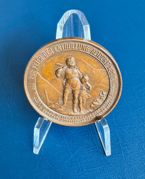 Historische Bronzemedaille Tell Altdorf 1895 Schweiz Denkmal (Gebraucht ...