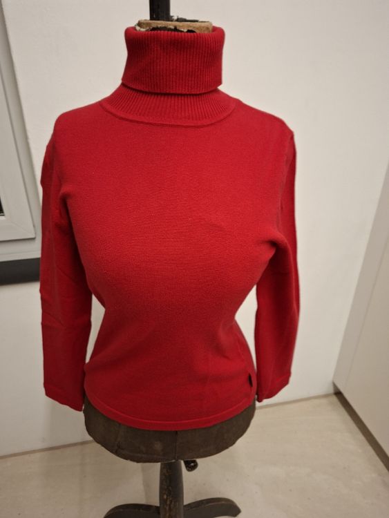 Rollkragenpulli rot, Gr. 36, 65 % Baumw. 35 % Polyam., Oui (Neu (gemäss ...