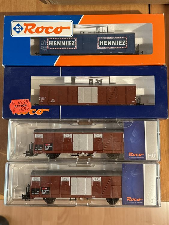 4 wagons Gbs Roco | Kaufen auf Ricardo