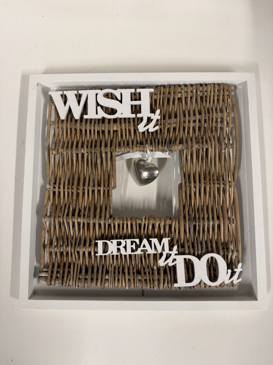 Dekorativer Wandbehang mit Herz - Wish it Dream it Do it (Gebraucht) in ...