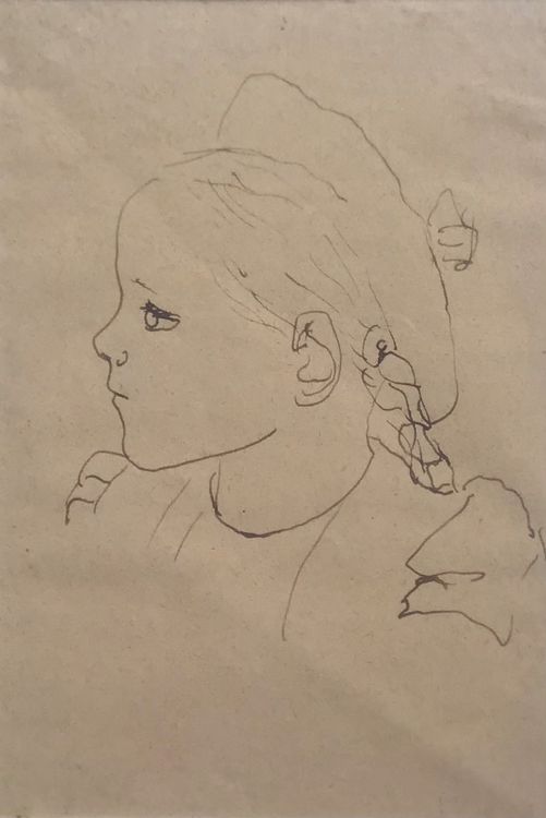 Karl GEISER (1898-1957) Zeichnung von eine Mädchen | Kaufen auf Ricardo