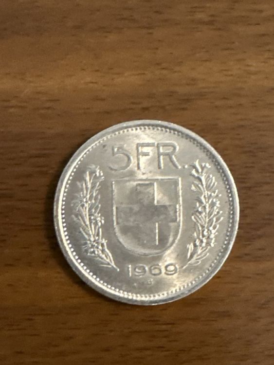 Silbermünze 5 Franken Helvetia 1969 Schweiz | Kaufen auf Ricardo
