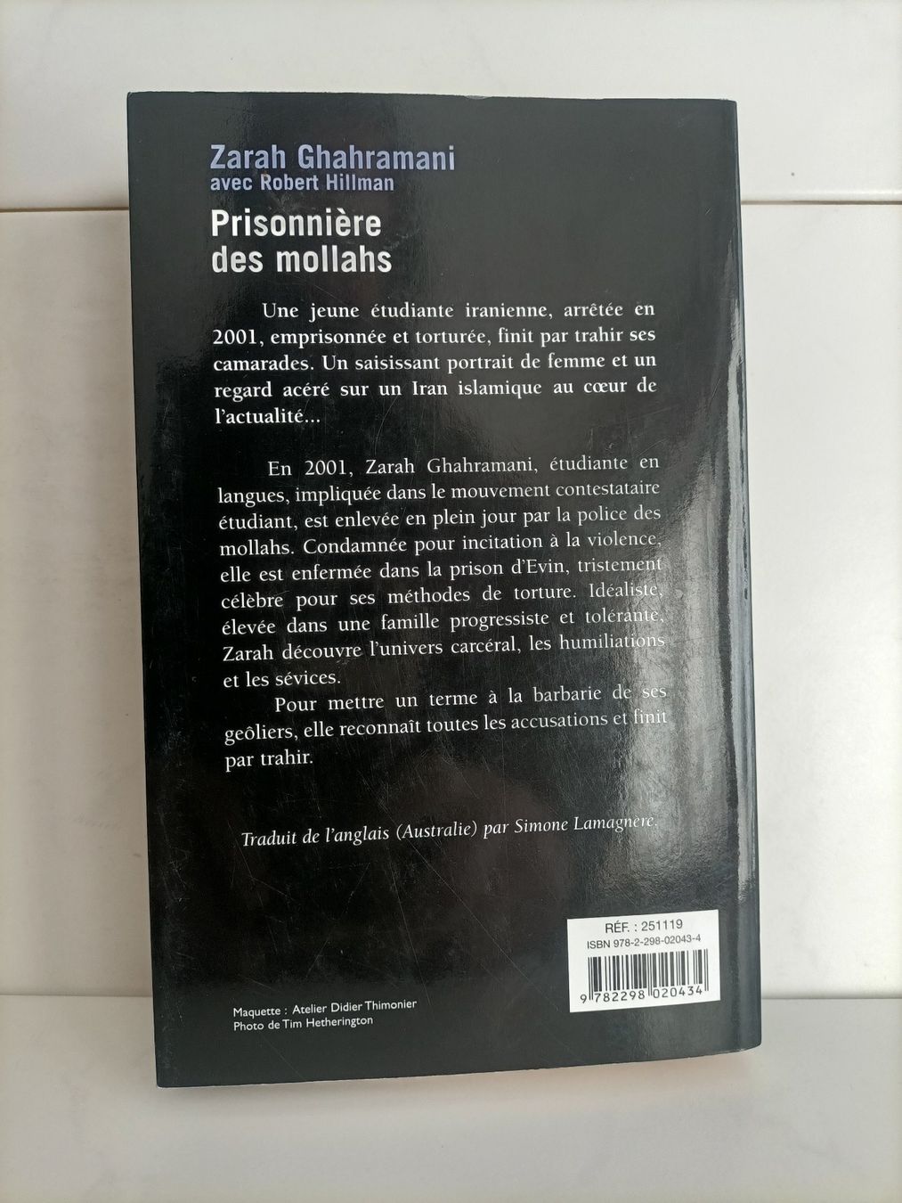 Prisonnière des mollahs / Zarah Ghahramani / France loisirs (D'occasion ...