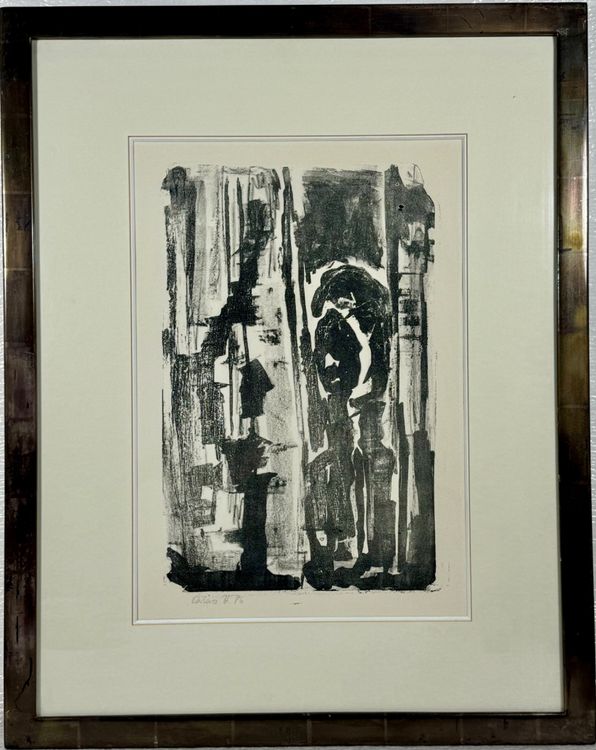 Interessante Lithografie Unleserlich Signiert | Kaufen auf Ricardo