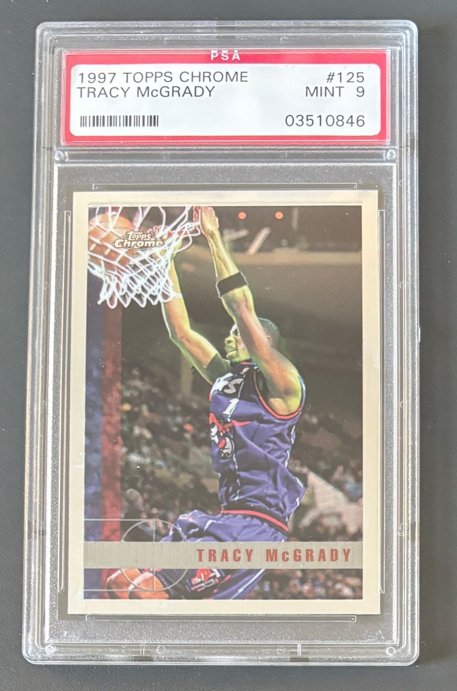NBA Tracy Mcgrady T-Mac RC 1997-98 Topps Chrome Rookie PSA 9 (Neu ...