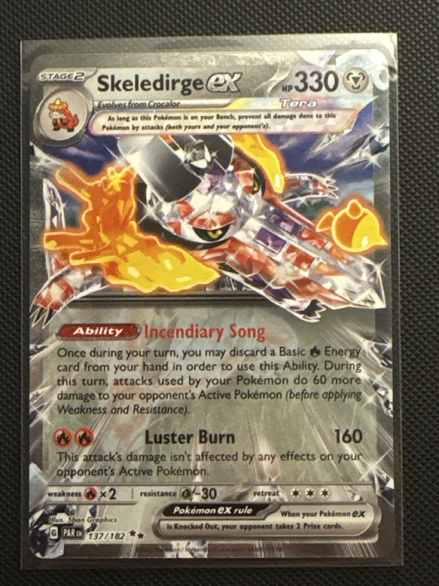 Skeledirge ex - Tera - 137/182 - Scarlet & Violet Card (Neu (gemäss ...