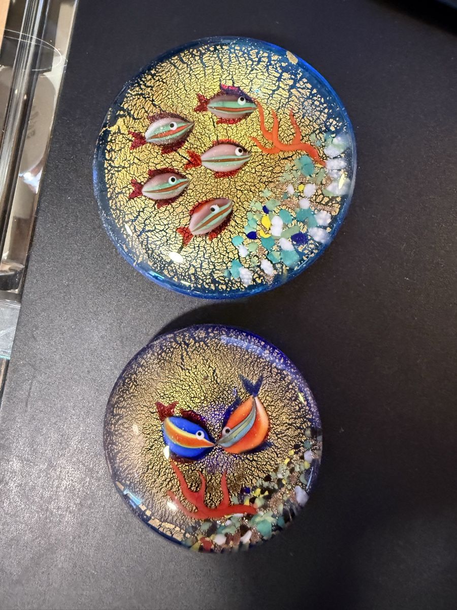 Vintage Murano Glass Paperweights with Fish - Set of 2 (Gebraucht) in ...