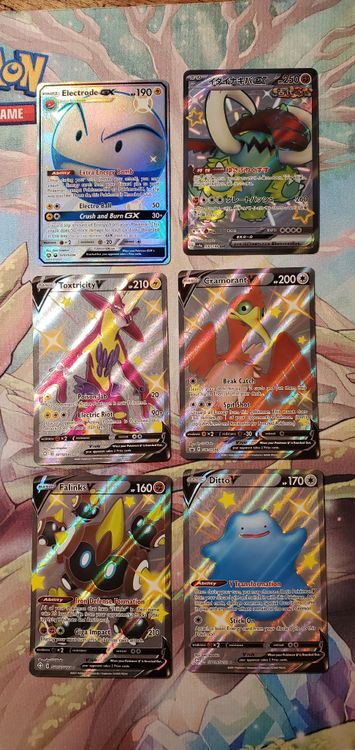 pokemon cards 6 x lot full art ultra shiny (Gebraucht) in Locarno für ...