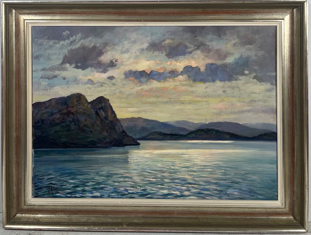 Grosse Seelandschaft Gemälde, Unleserlich Signiert (Gebraucht) in Root für CHF 34 – nur Abholung ...