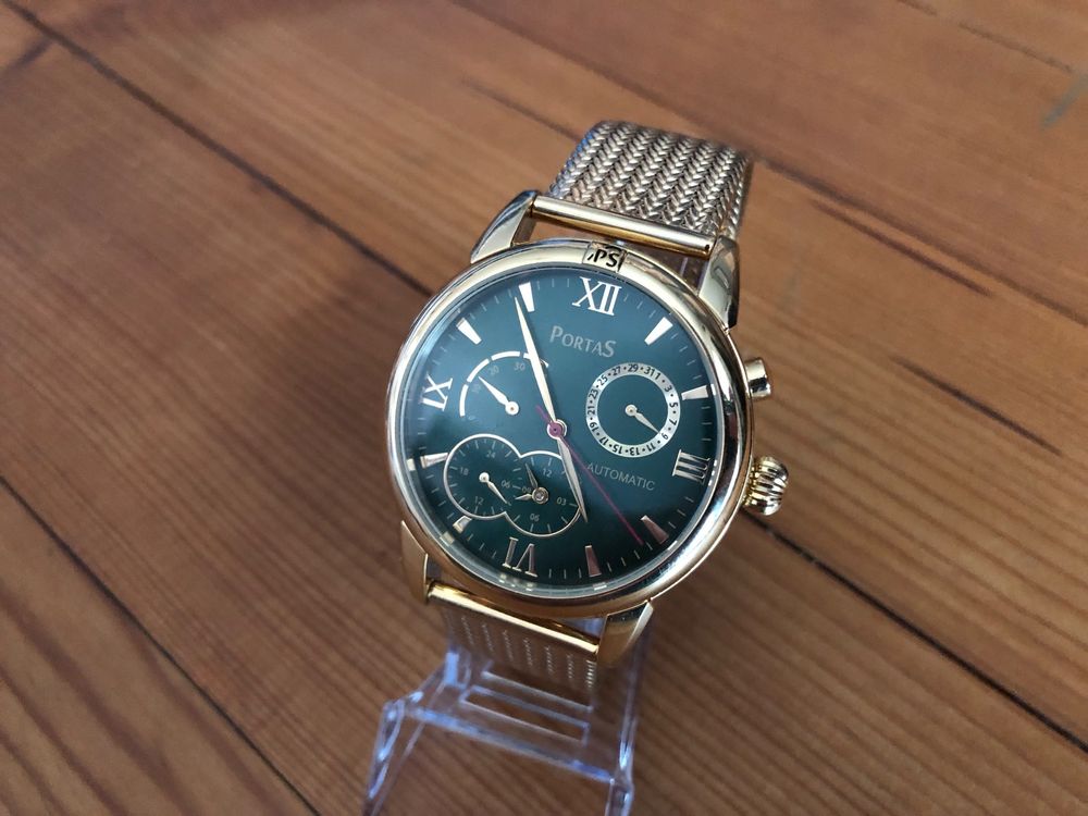 PortaS Automatikuhr Herren Gold PS18U-JHS32 (Neu (gemäss Beschreibung ...