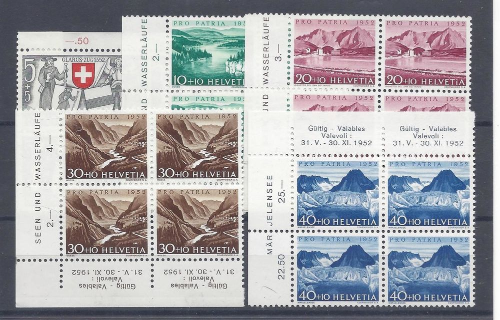 1952 : Pro Patria Serie im VB ** | Kaufen auf Ricardo