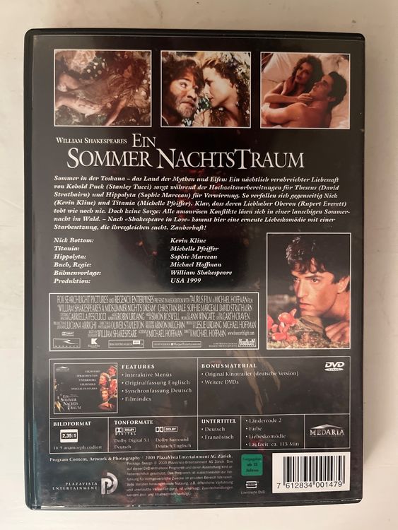 Ein Sommer Nachts Traum (2003) DVD 📀 (Neu (gemäss Beschreibung)) in ...