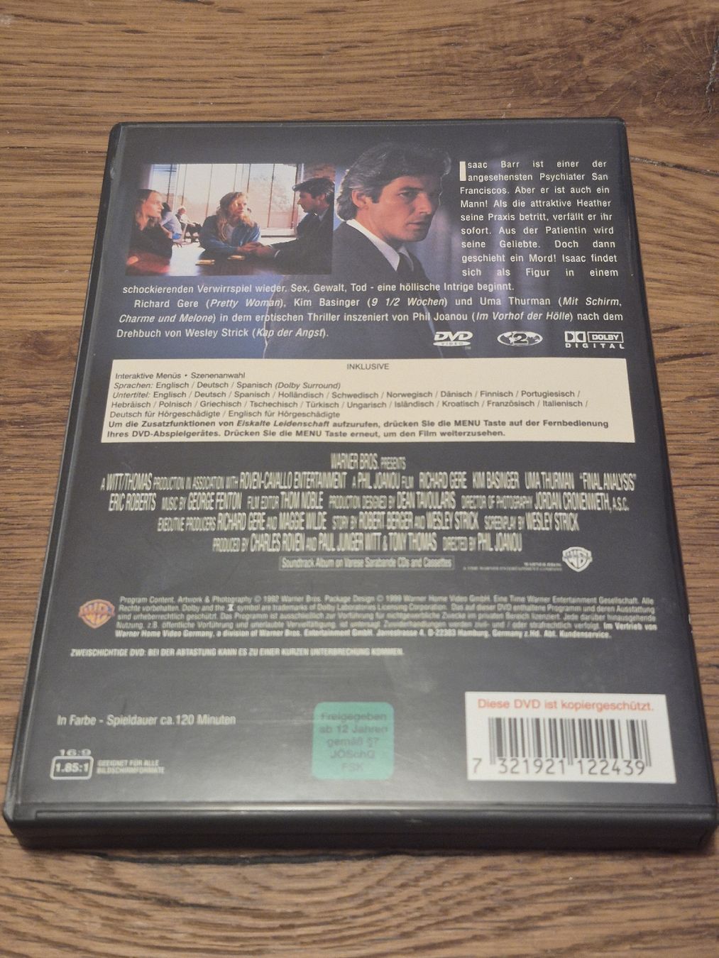Eiskalte Leidenschaft - Final Analysis - Richard Gere (DVD) (Gebraucht ...