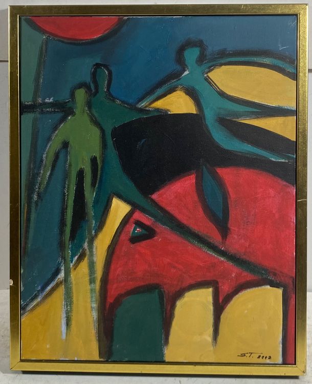 Abstrakte Gemälde mit Personen Monogrammiert (Gebraucht) in Root für CHF 19 – mit Lieferung auf ...