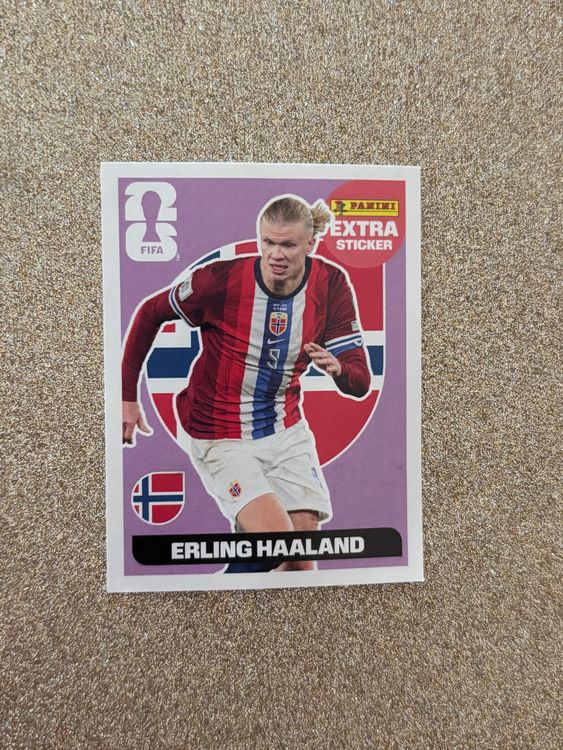 Erling Haaland lila Panini Extra Sticker WM 2026 (Neu (gemäss ...