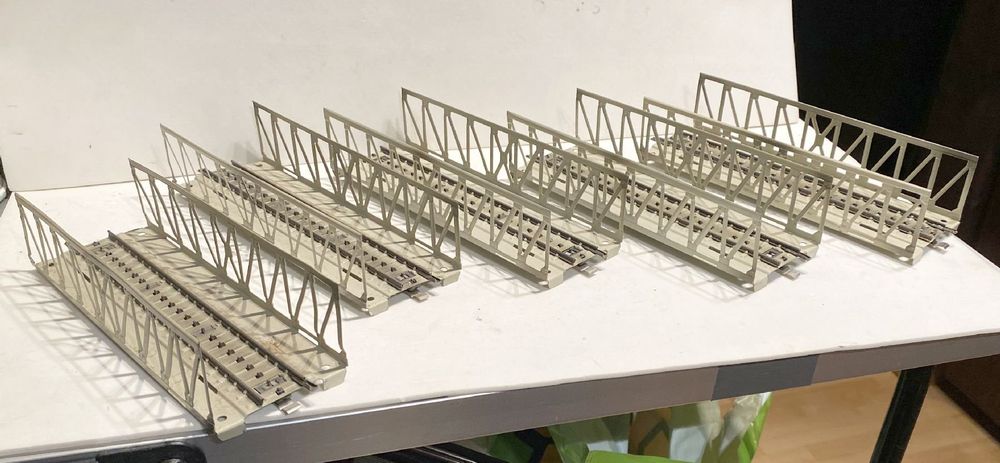 Märklin HO 5 x 7162 Metall-Gitterbrücke / pont en treillis (Gebraucht ...