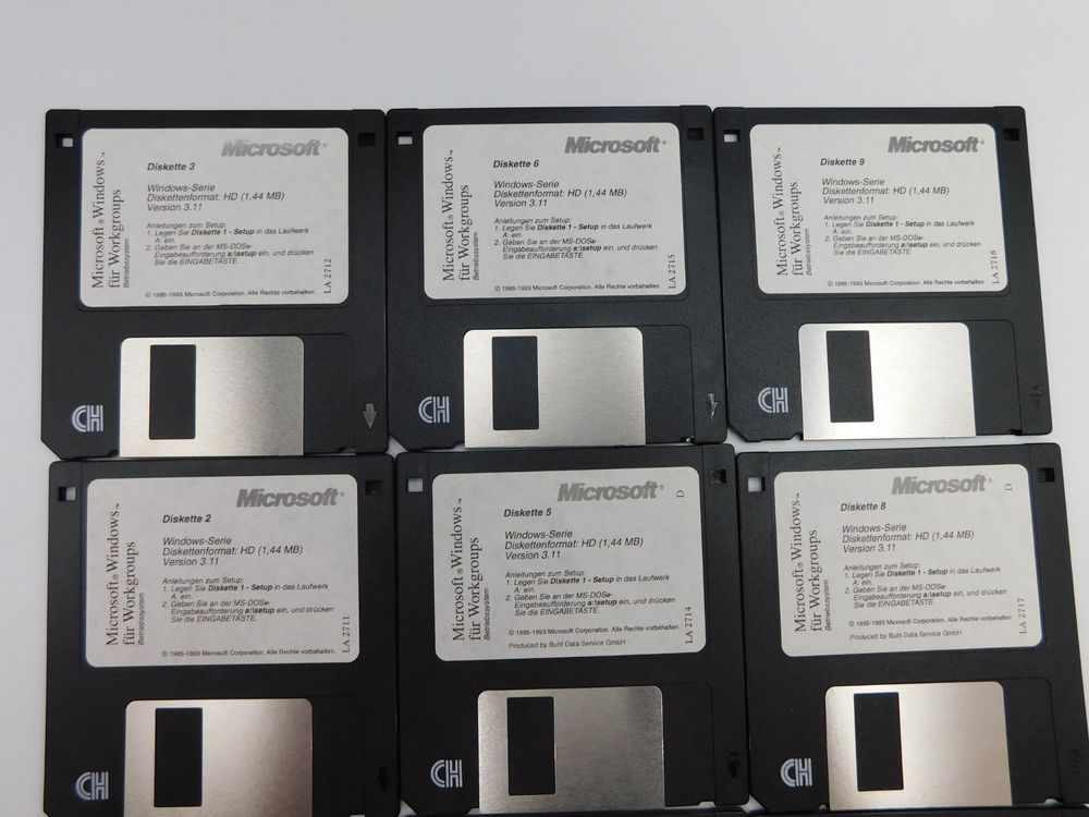 Windows 3.11 Workstation Edition 9 Floppy Disketten ab 1.- (Gebraucht ...