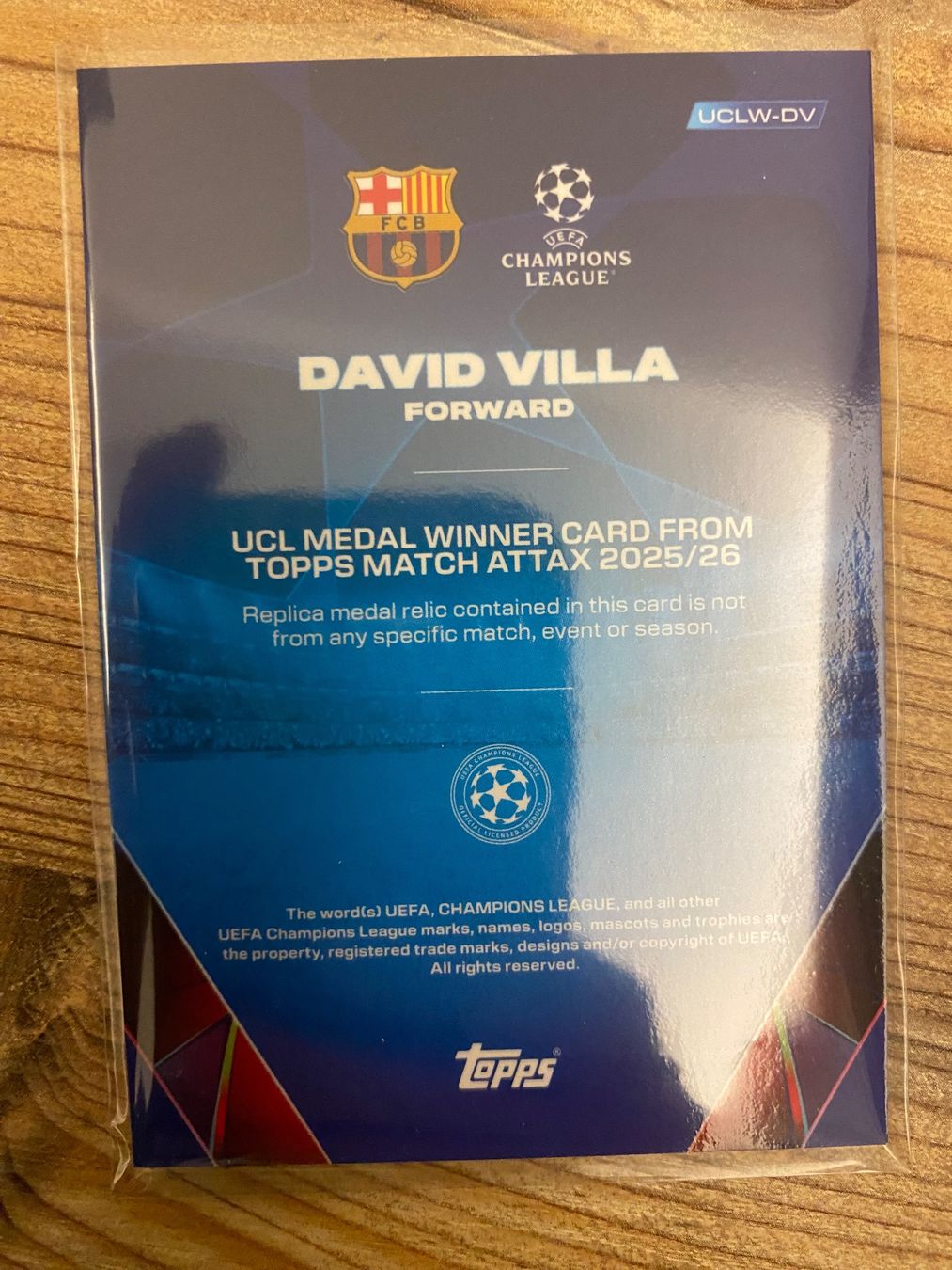 Topps Match Attax 25/26 Medal Winner Relic David Villa (Neu (gemäss ...