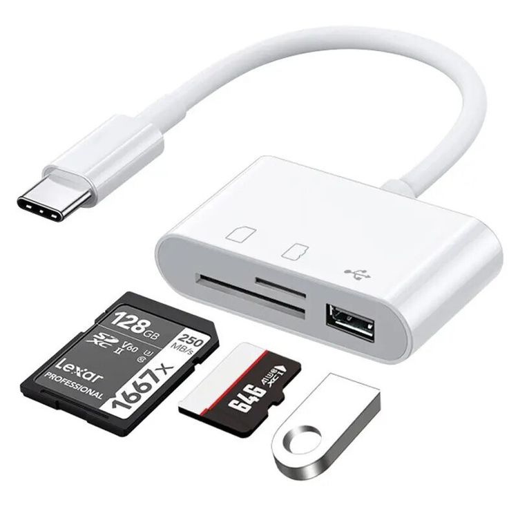 USB Typ C Adapter Hub Typ C zu TF CF SD Speicher kartenleser (Neu und ...