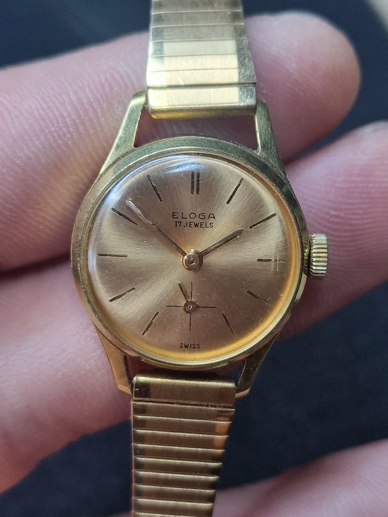 Eloga Damen-Armbanduhr 22mm – Handaufzug, 17 Jewels, Swiss M (Gebraucht ...