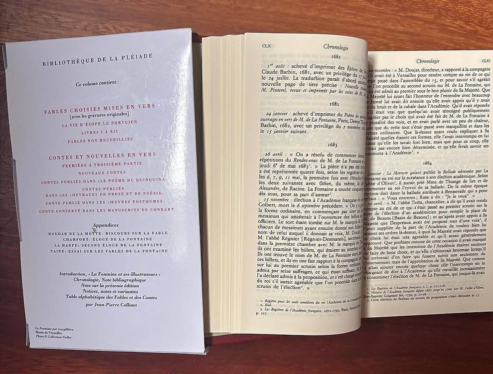 Bibliothèque de la Pléiade - La Fontaine - Tome 1, Fables (Gebraucht ...