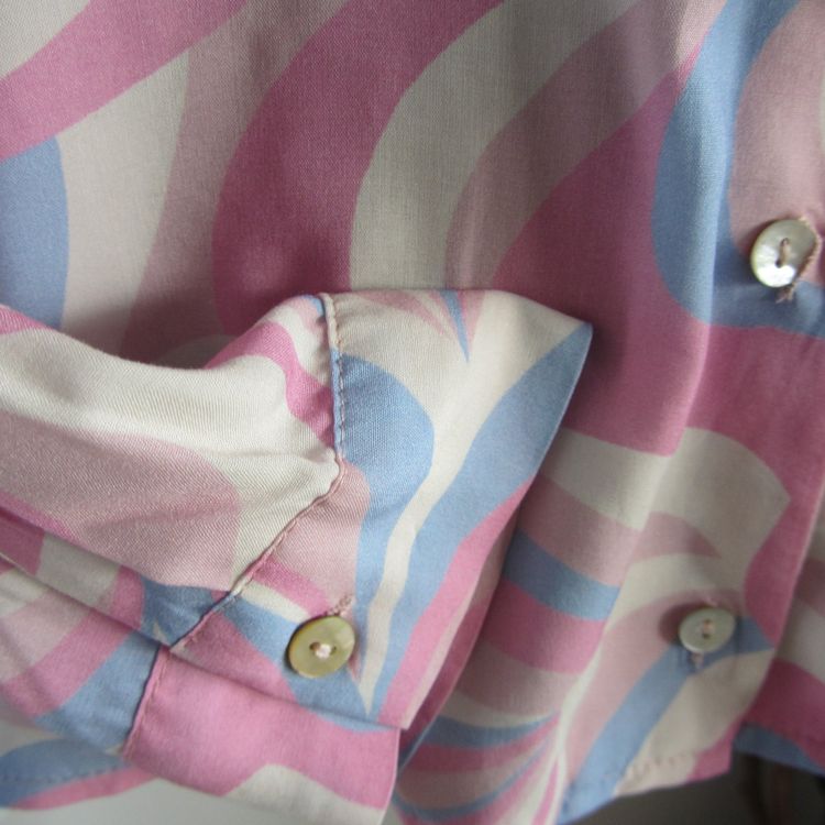 HeartKiss edel Bluse rosa hellblau weiss L (Neu (gemäss Beschreibung ...