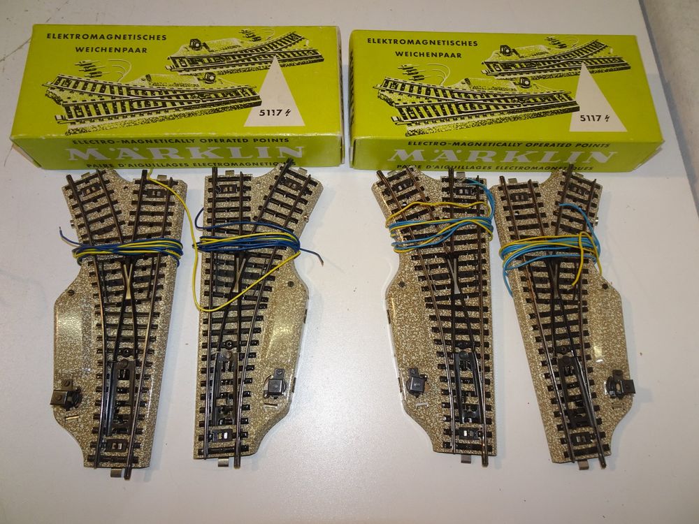 4 Märklin M-Gleis Schienen Weichen HO 5118 5119 Set 4 (Gebraucht) in ...