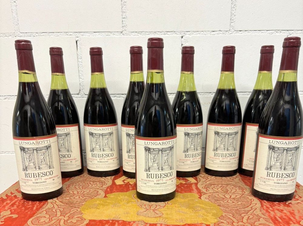 💚 💚 9 x 1975 Lungarotti Rubesco Vigna Monticchio Torgiano (Neu (gemäss ...