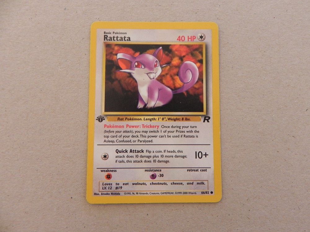 Basic Pokémon Card 1. Edition Rattata (Gebraucht) in Siebnen für CHF 4 ...