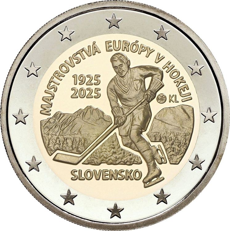 Slovakia - 2 Euros (Hockey) 2025 UNC (Neu (gemäss Beschreibung)) in Corcelles NE für CHF 4 – mit ...