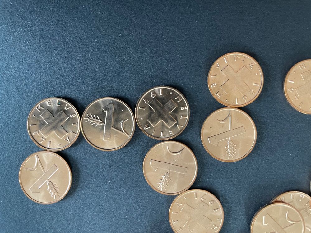 1 Rolle 1 Rappen Münzen 50 Stück (Neu und originalverpackt) in Schenkon ...