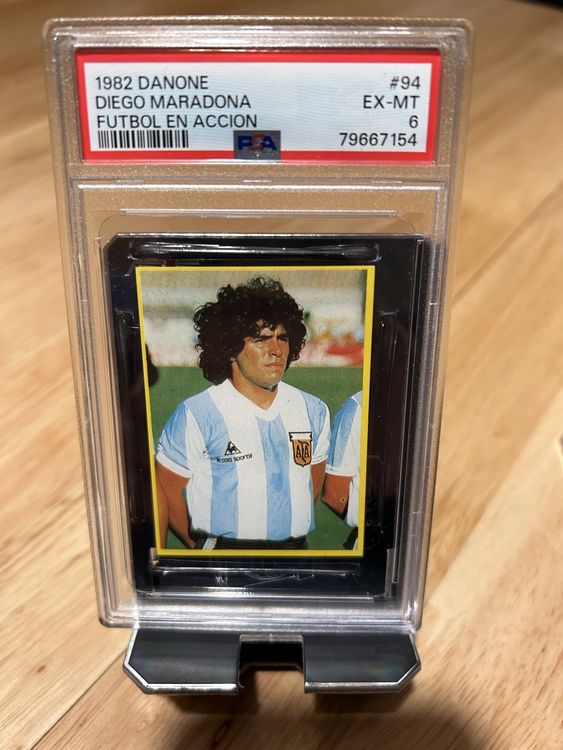 Maradona 1982 Danone PSA 6 #94 Argentina Sticker Mint Condit (Neu und ...