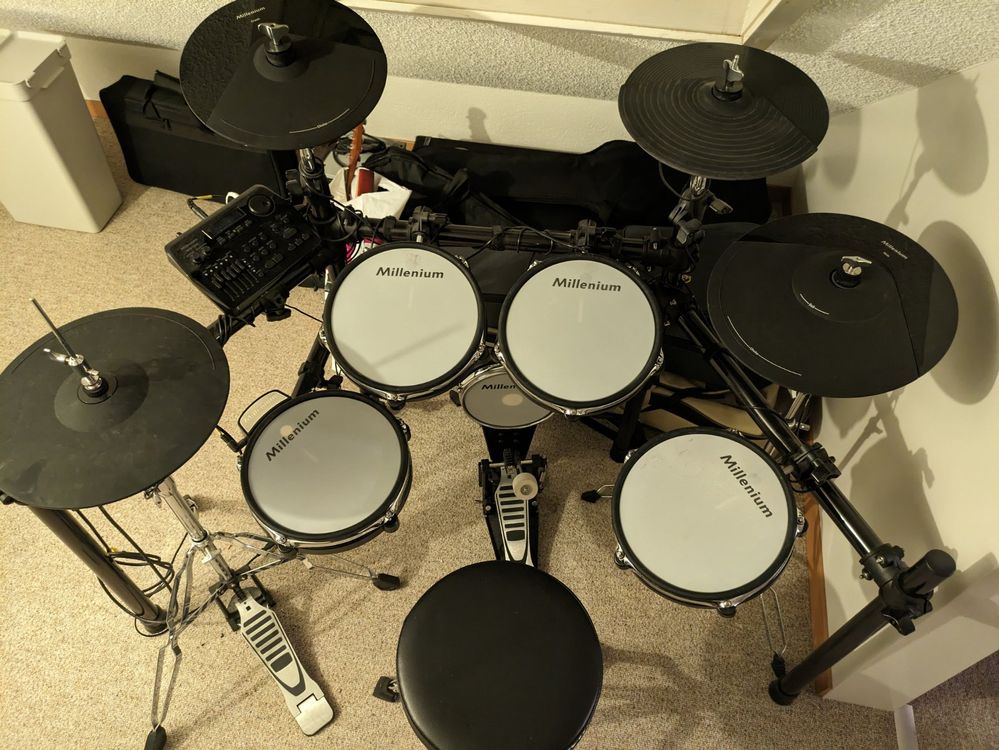 Millenium MPS-750X E-Drum Mesh Set mit zusätzlichem Zubehör (Gebraucht ...