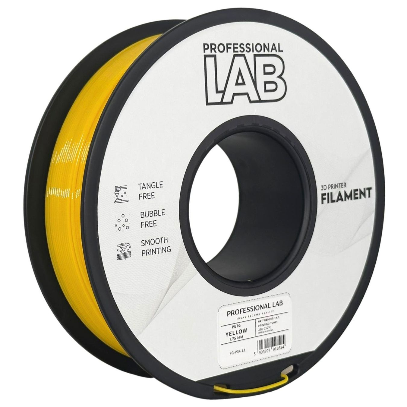 PETG Filament Gelb , 1.75 mm, 1 kg, (Neu und originalverpackt) in ...