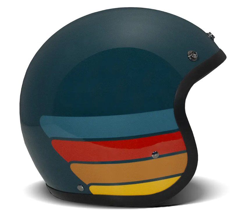 DMD VINTAGE PETROLHEAD Jethelm Blau / Glanz S (Neu (gemäss Beschreibung ...
